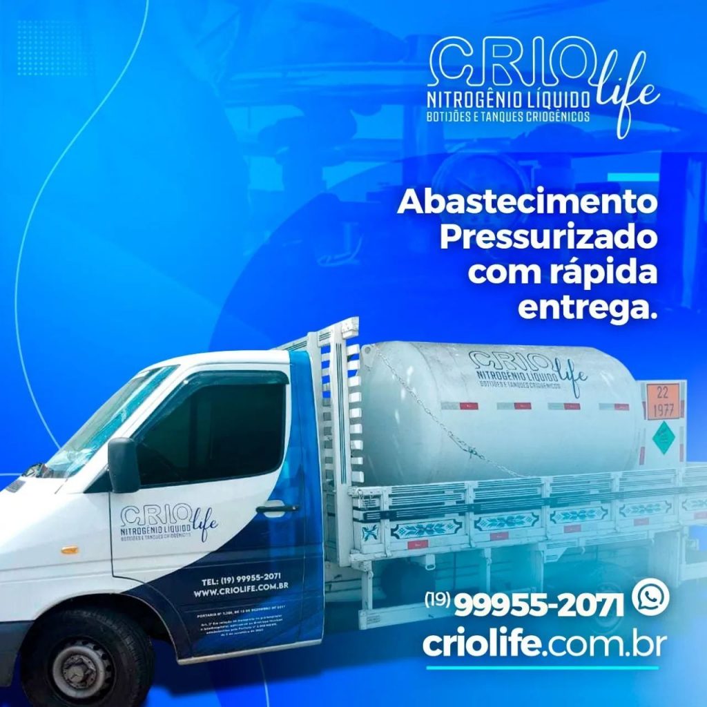 Crio Life - Abastecimento de Nitrogênio Líquido em Paulínia, SP.